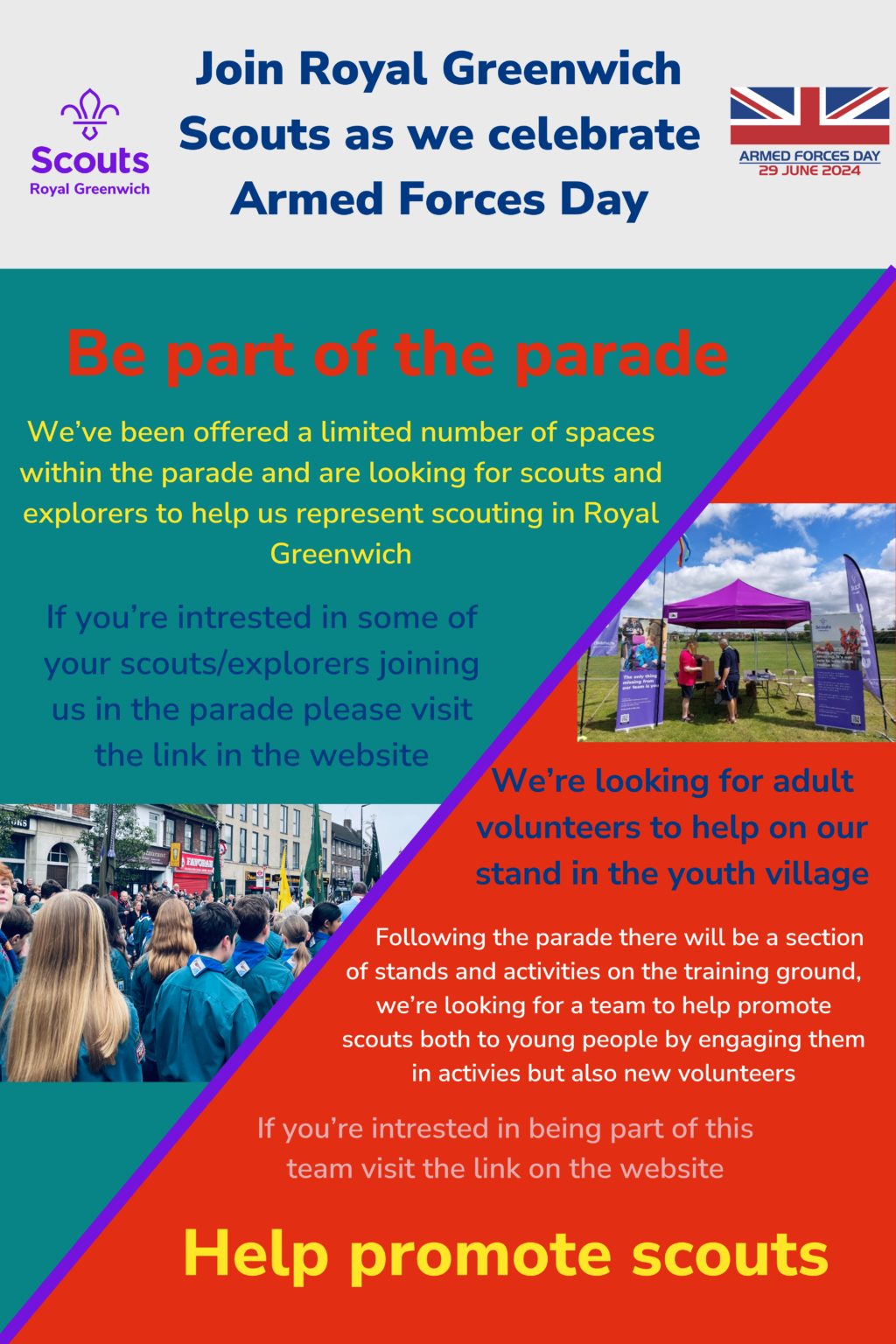 Scouts at Armed Forces Day | Royal Greenwich District